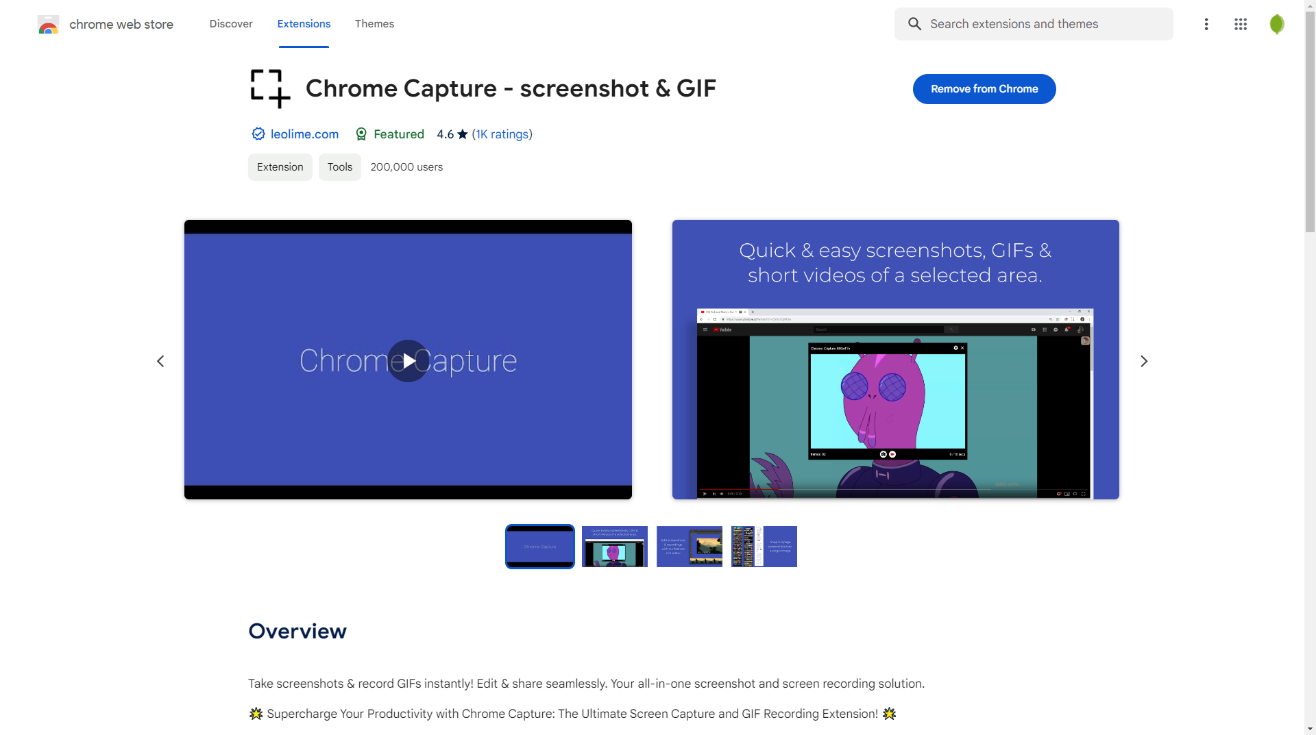 How to record a GIF with Chrome Capture